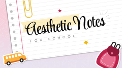 Free - Aesthetic Notes for School PowerPoint and Google Slides Template ...