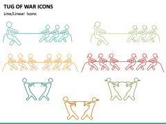 Tug of War Icons for PowerPoint and Google Slides - PPT Slides