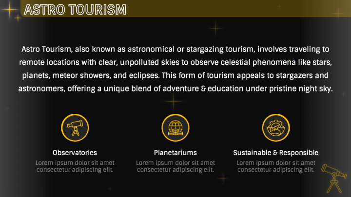 Astro Tourism PowerPoint and Google Slides Template - PPT Slides