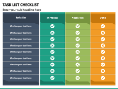 Task List Checklist PowerPoint and Google Slides Template - PPT Slides