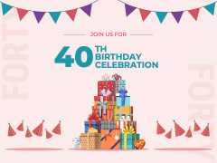Free - 40th Birthday Presentation Template for PowerPoint and Google Slides