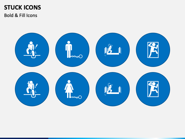 Stuck Icons for PowerPoint and Google Slides - PPT Slides