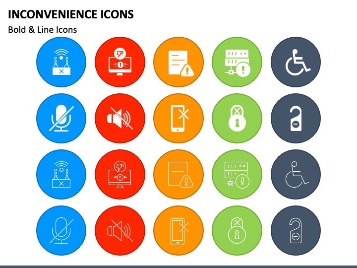 Inconvenience Icons for PowerPoint and Google Slides - PPT Slides