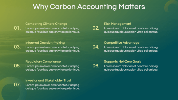 Carbon Accounting PowerPoint and Google Slides Template - PPT Slides