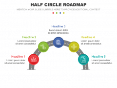 Half Circle Roadmap PowerPoint and Google Slides Template - PPT Slides