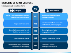 Mergers Vs Joint Venture PowerPoint Template - PPT Slides