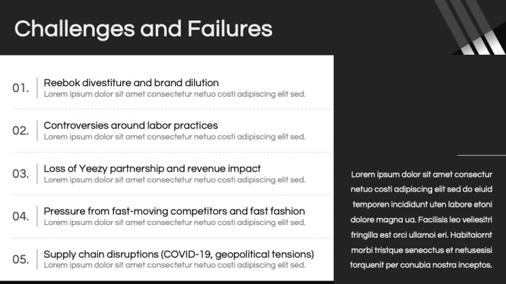 Adidas Case Study PowerPoint and Google Slides Template - PPT Slides