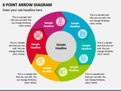 6 Point Arrow Diagram PowerPoint Presentation Slides - PPT Template