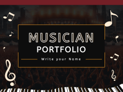Free - Musician Portfolio PowerPoint Template and Google Slides Theme