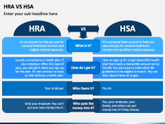 HRA Vs HSA PowerPoint and Google Slides Template - PPT Slides