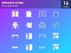 Entrance Icons for PowerPoint and Google Slides - PPT Slides