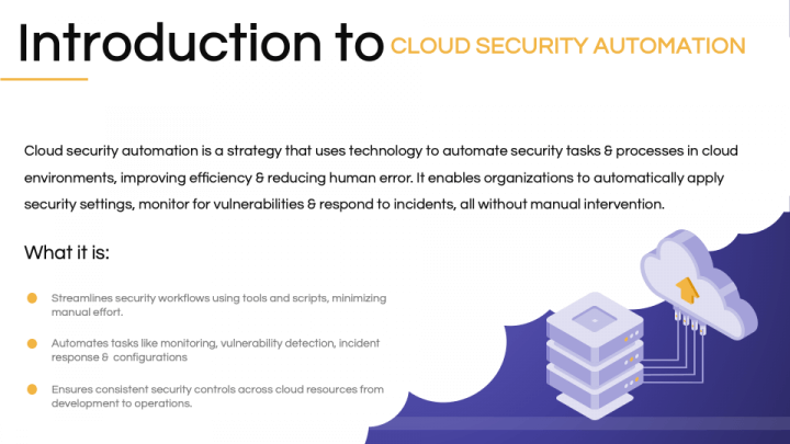 Cloud Security Automation PowerPoint and Google Slides Template - PPT Slides