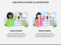 Job Application Illustration for PowerPoint and Google Slides - PPT Slides