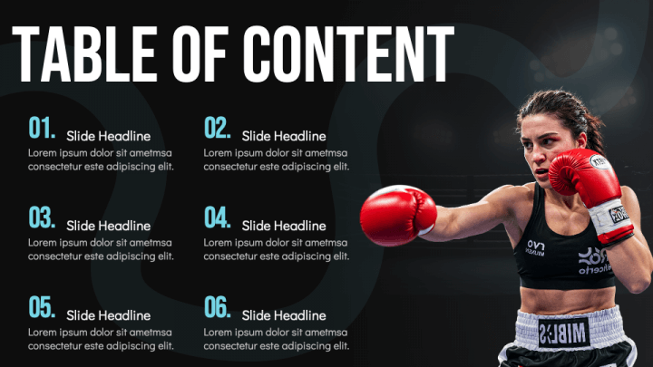 Free - Boxing Theme for PowerPoint and Google Slides - PPT Slides