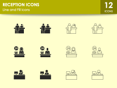 Reception Icons for PowerPoint and Google Slides