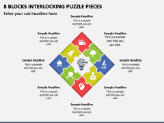 8 Blocks Interlocking Puzzle Pieces for PowerPoint and Google Slides - PPT Slides