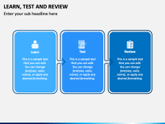 Learn, Test and Review PowerPoint and Google Slides Template - PPT Slides