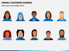 Female Customer Avatars for PowerPoint and Google Slides - PPT Slides