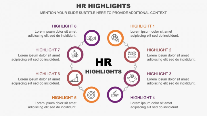 HR Highlights PowerPoint and Google Slides Template - PPT Slides