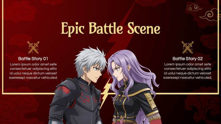 Free - Anime Style Theme for PowerPoint and Google Slides - PPT Slides