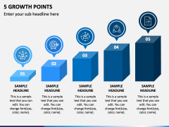 5 Growth Points PowerPoint Template - PPT Slides