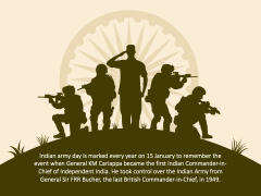 Free Indian Army Day PowerPoint Template and Google Slides Theme