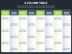 8 Column Table for PowerPoint and Google Slides - PPT Slides