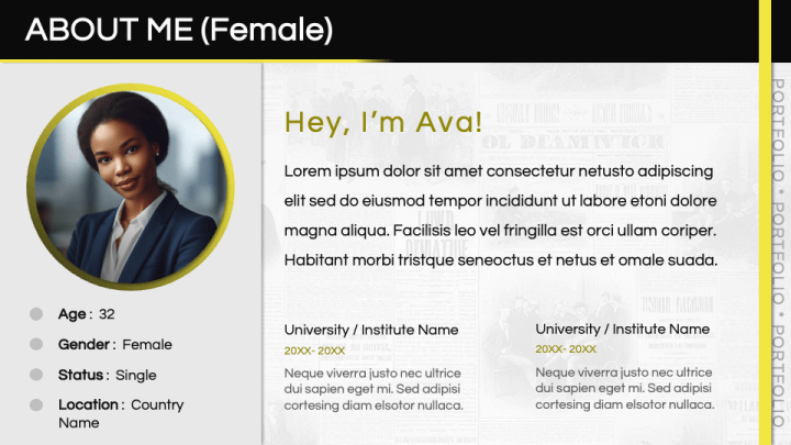 Free - Journalist Portfolio PowerPoint and Google Slides Template - PPT ...