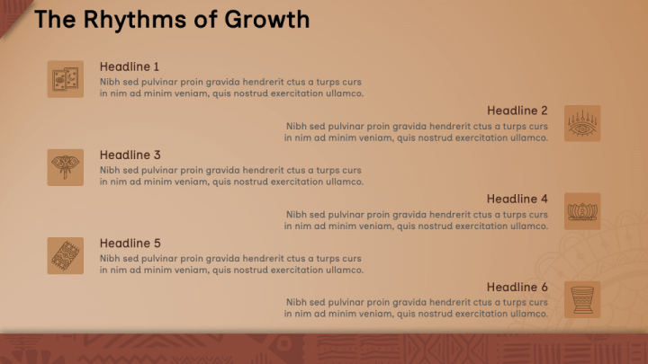 Free - Tribal Pattern Theme for PowerPoint and Google Slides - PPT Slides