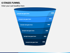 6 Stages Funnel PowerPoint Template - PPT Slides