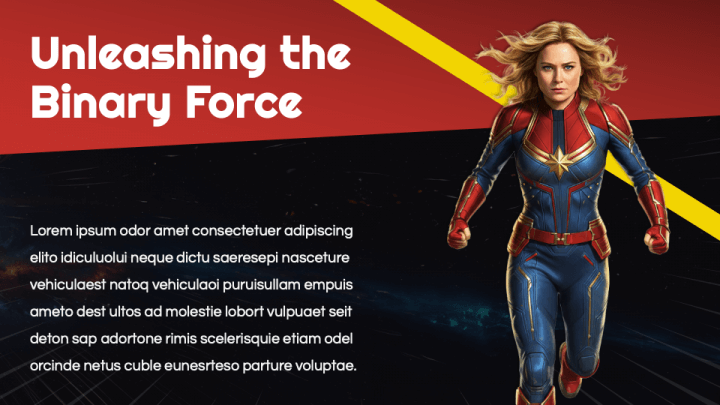 Free - Captain Marvel Theme for PowerPoint and Google Slides - PPT Slides