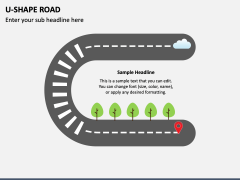 U-Shape Road for PowerPoint and Google Slides - PPT Slides