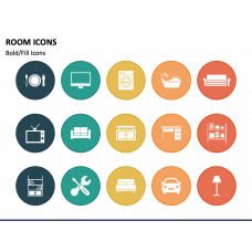 Household Icons PowerPoint Template - PPT Slides