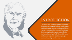 Free - Thomas Edison PowerPoint and Google Slides Template - PPT Slides