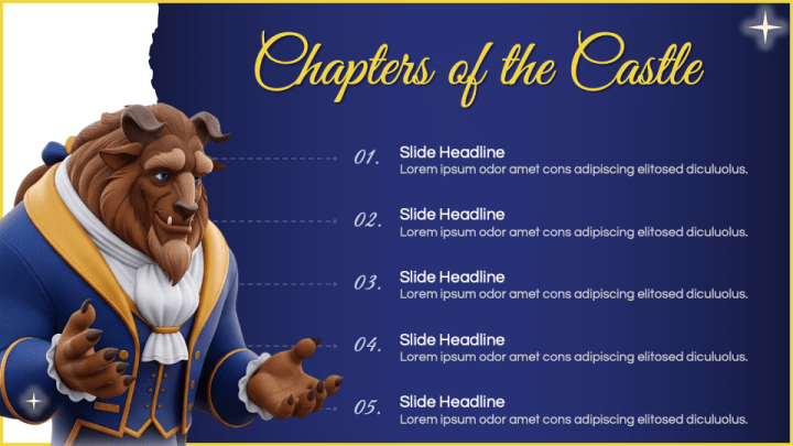 Free - Beauty and the Beast Presentation Theme for PowerPoint and ...