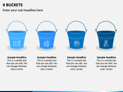4 Buckets PowerPoint Template - PPT Slides