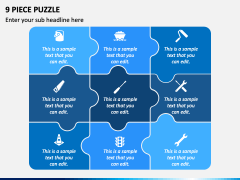 9 Piece Puzzle PowerPoint Template and Google Slides Theme