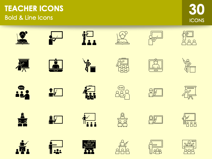 Teacher Icons for PowerPoint and Google Slides