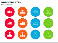 Winner Stage Icons for PowerPoint and Google Slides - PPT Slides