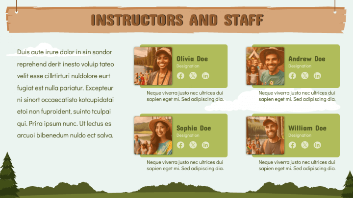 Free - Summer Camp Theme for PowerPoint and Google Slides - PPT Slides