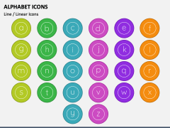 Alphabet Icons for PowerPoint and Google Slides - PPT Slides