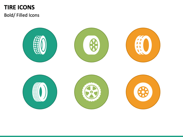 Tire Icons for PowerPoint and Google Slides - PPT Slides