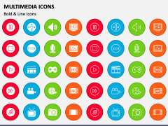 Multimedia Icons for PowerPoint and Google Slides - PPT Slides