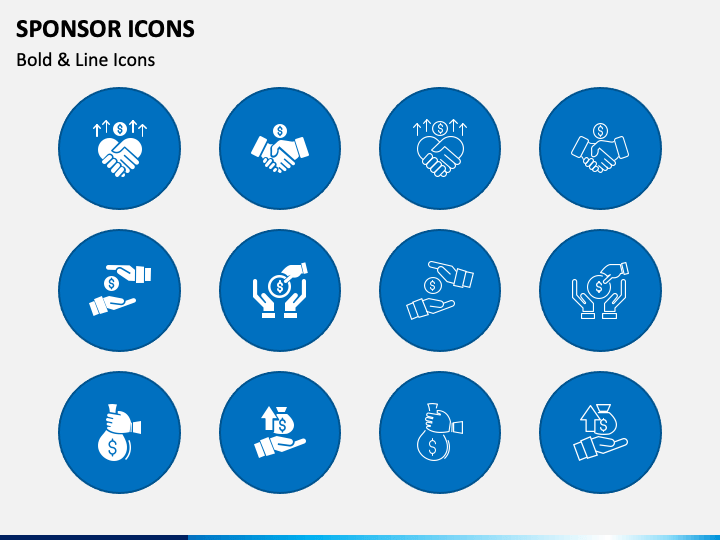 Sponsor Icons for PowerPoint and Google Slides - PPT Slides