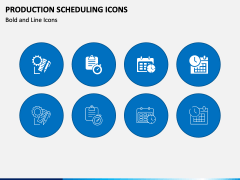 Production Scheduling Icons for PowerPoint and Google Slides - PPT Slides