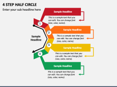 4 Step Half Circle PowerPoint Presentation Slides - PPT Template