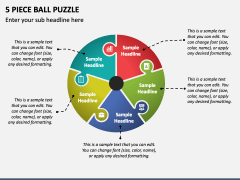 5 Piece Ball Puzzle for PowerPoint and Google Slides - PPT Slides