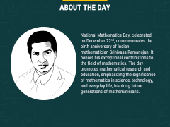 Free - National Mathematics Day PowerPoint Template and Google Slides Theme