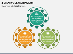 3 Creative Gears Diagram PowerPoint Template and Google Slides Theme