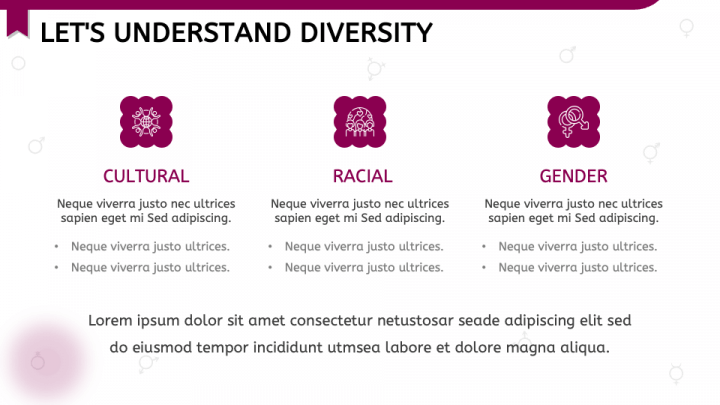 Free - Diversity and Gender Workshop PowerPoint and Google Slides Template